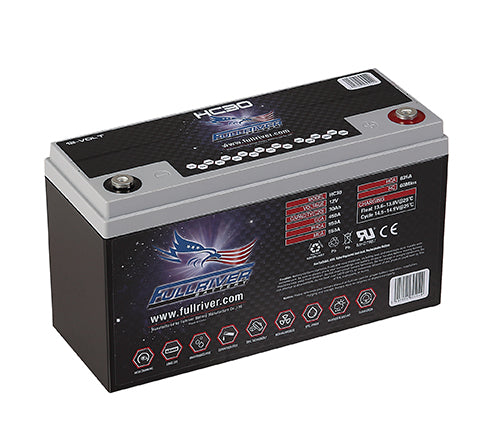 Fullriver HC30 AGM Battery | 12V 30Ah 450CCA High Crank – Home of 12 ...