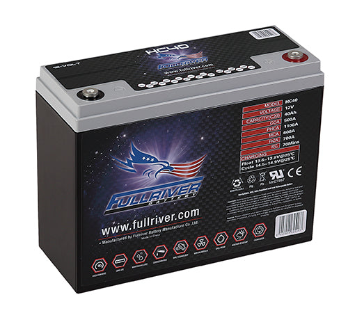 Fullriver HC40 AGM Battery | 12V 40Ah 500CCA High Crank – Home of 12 ...
