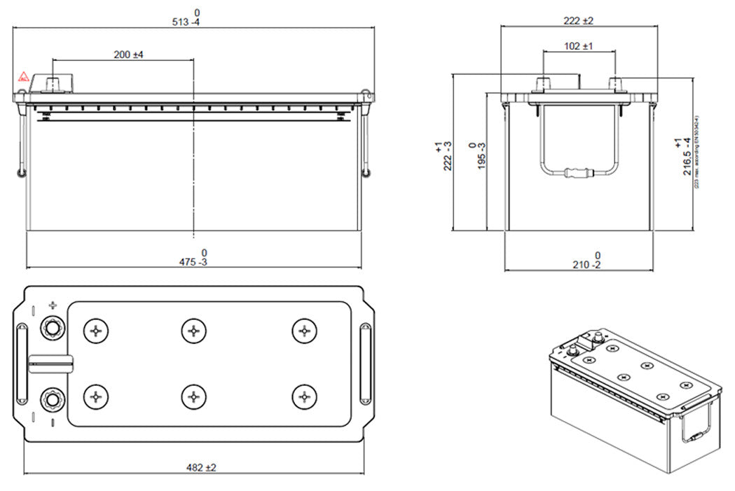Delkor DIN B N180 Battery | 12V 180Ah 1050CCA Heavy Duty – Home of 12 ...