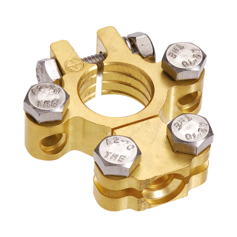 FORGED BRASS DUAL AUX SADDLE TERMINAL – Home of 12 Volt Northern