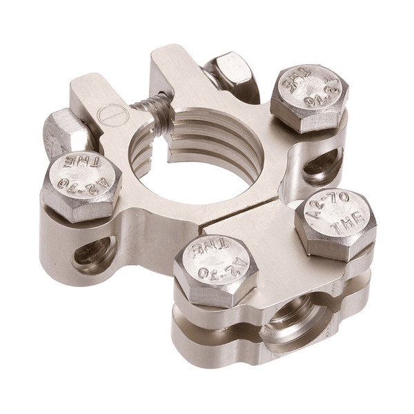 SATIN FORGED BRASS DUAL AUX SADDLE TERMINAL – Home of 12 Volt Northern